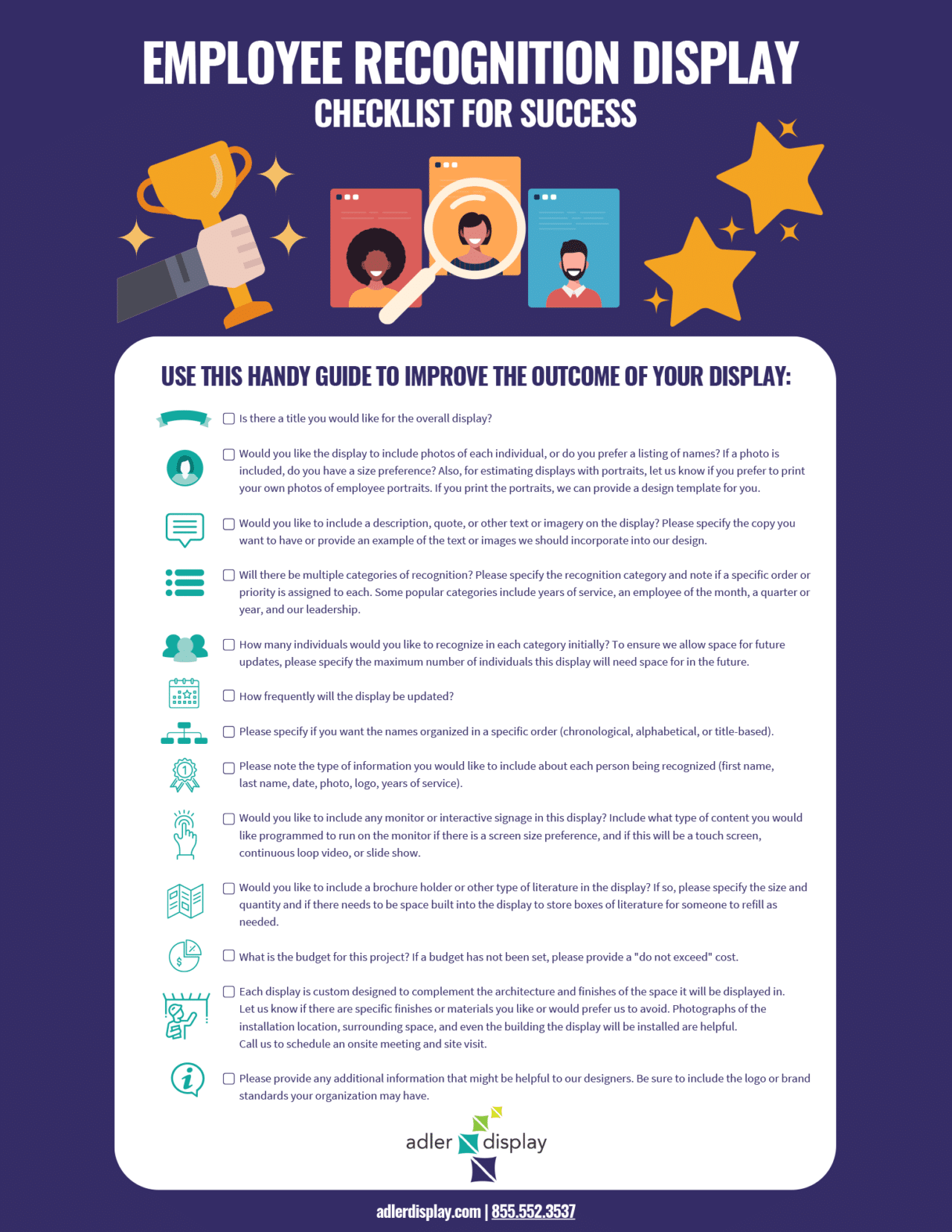 Employee & Achievement Recognition Displays | Adler Display