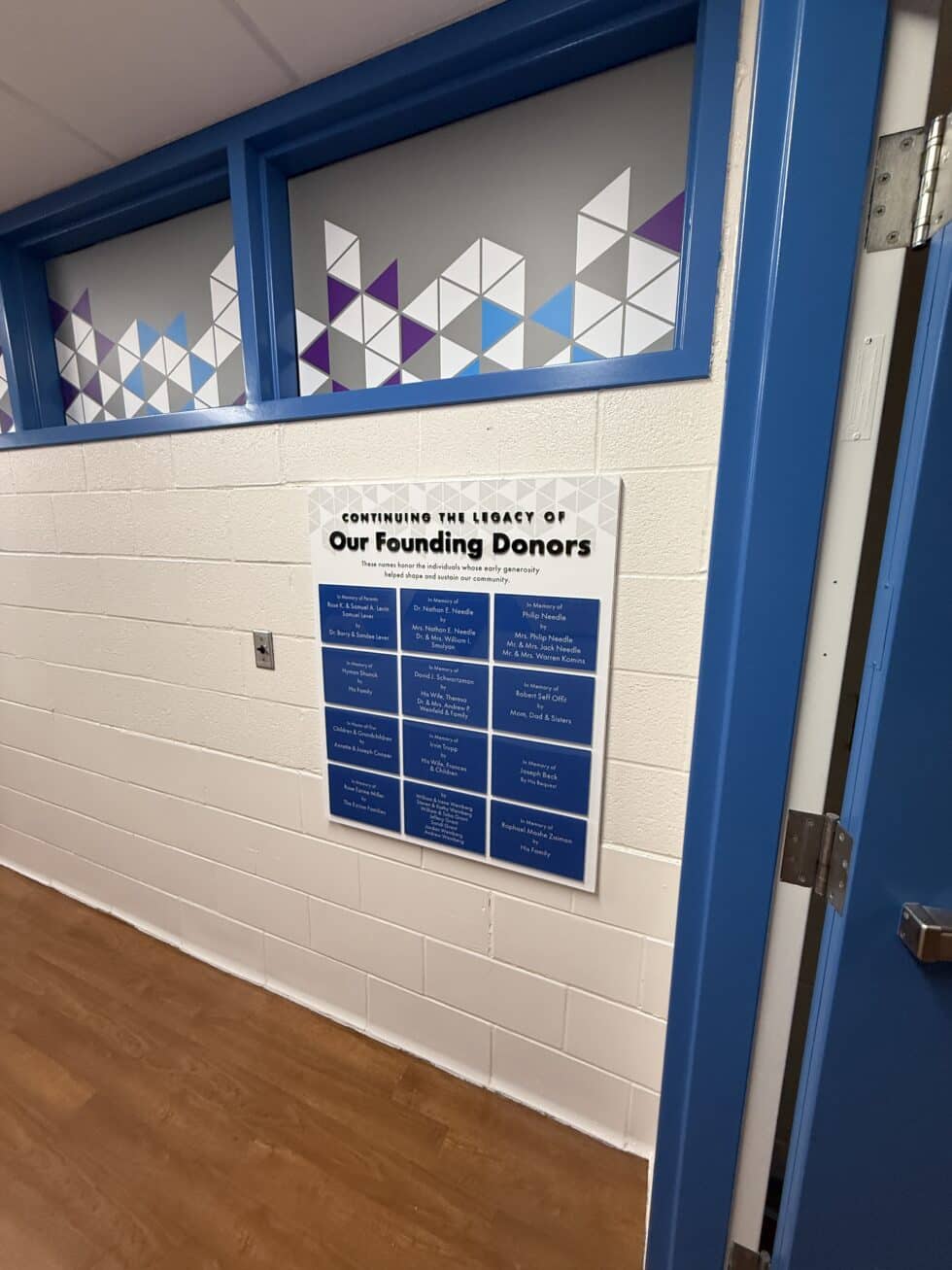 Celebrating Chizuk Amuno Congregation's New Donor Display